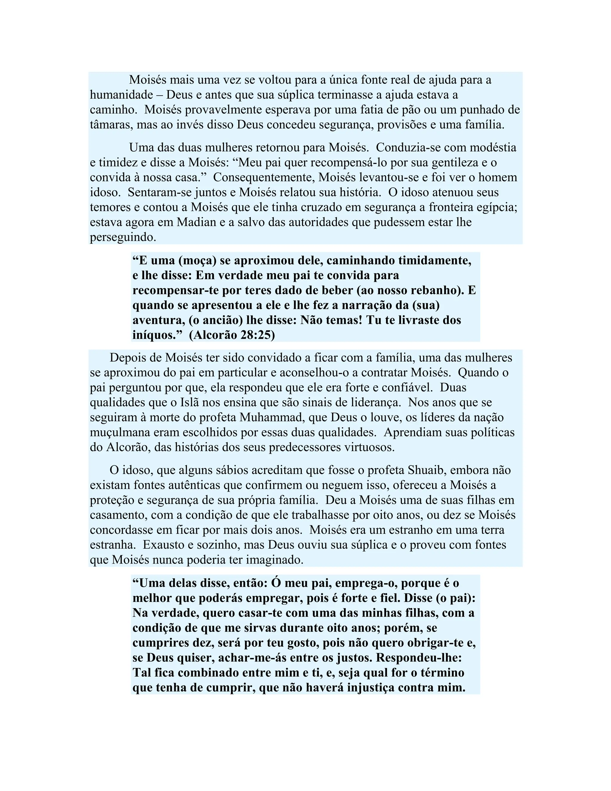 A história de Moisés . | PDF