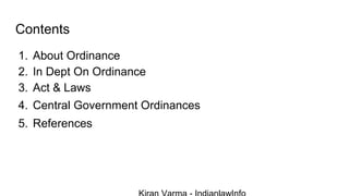 All about ordinance | PPTX