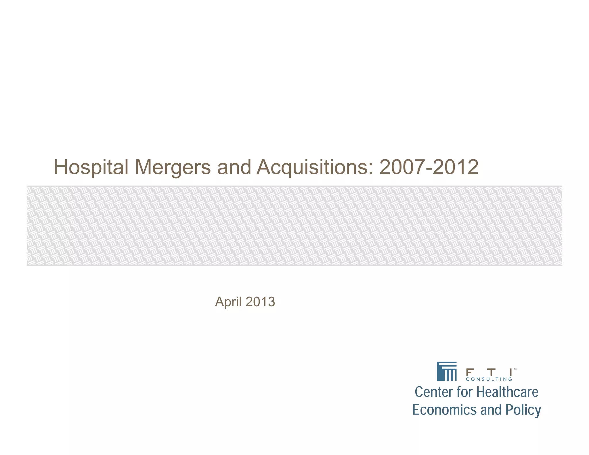 Ahla hosp merger slides (2013) | PDF