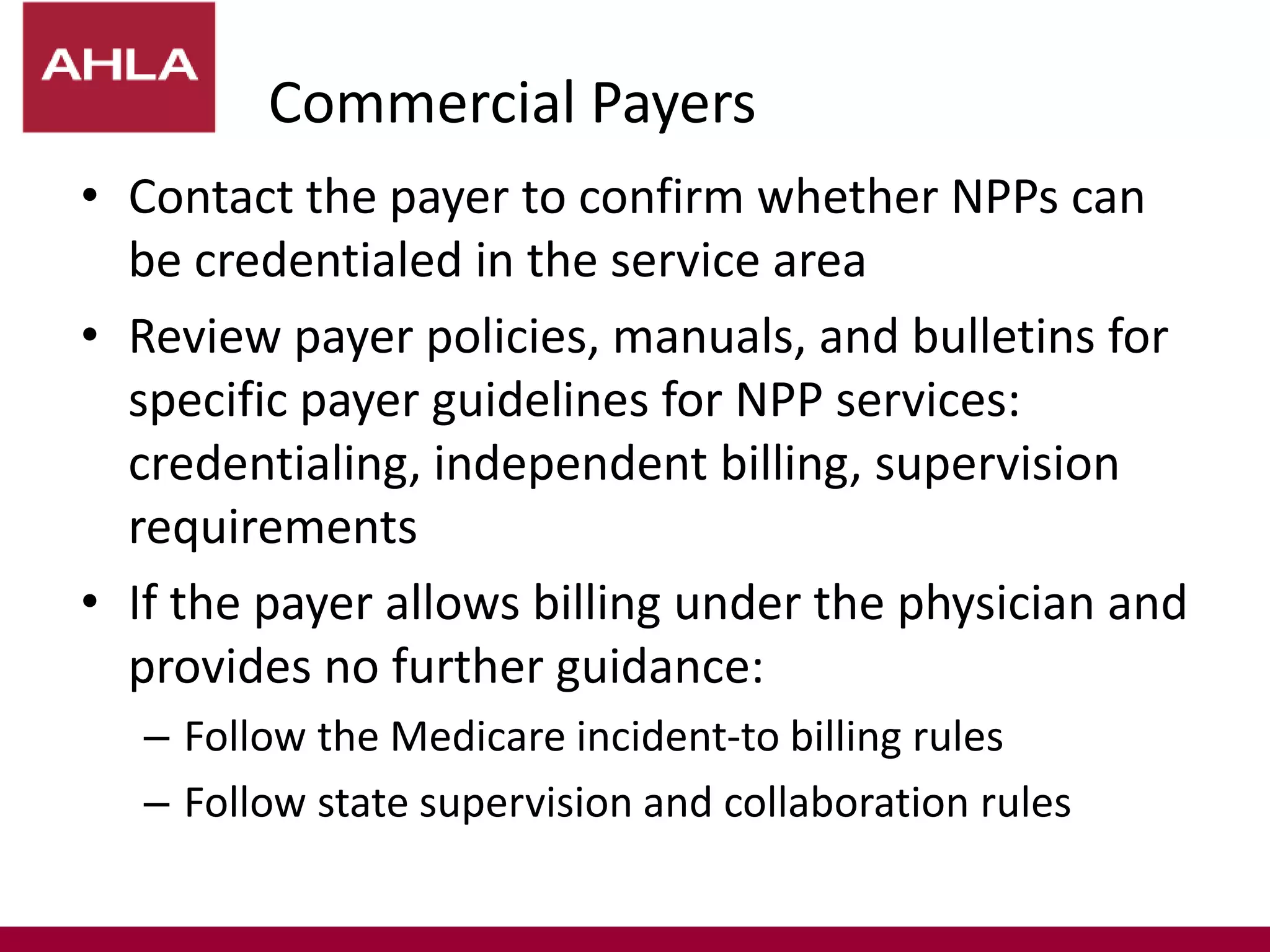 The Anatomy of Incident-To and Split/Shared Billing | PPTX