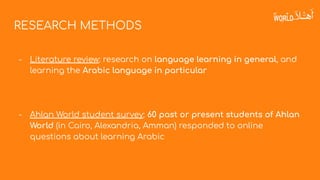 Challenges and Solutions for learning Arabic | PPT