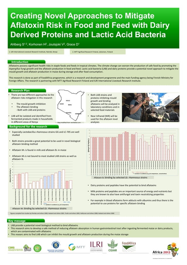 Creating novel approaches to mitigate aflatoxin risk in food and feed with dairy derived ...