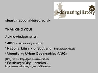 AddressingHistory Overview | PPT