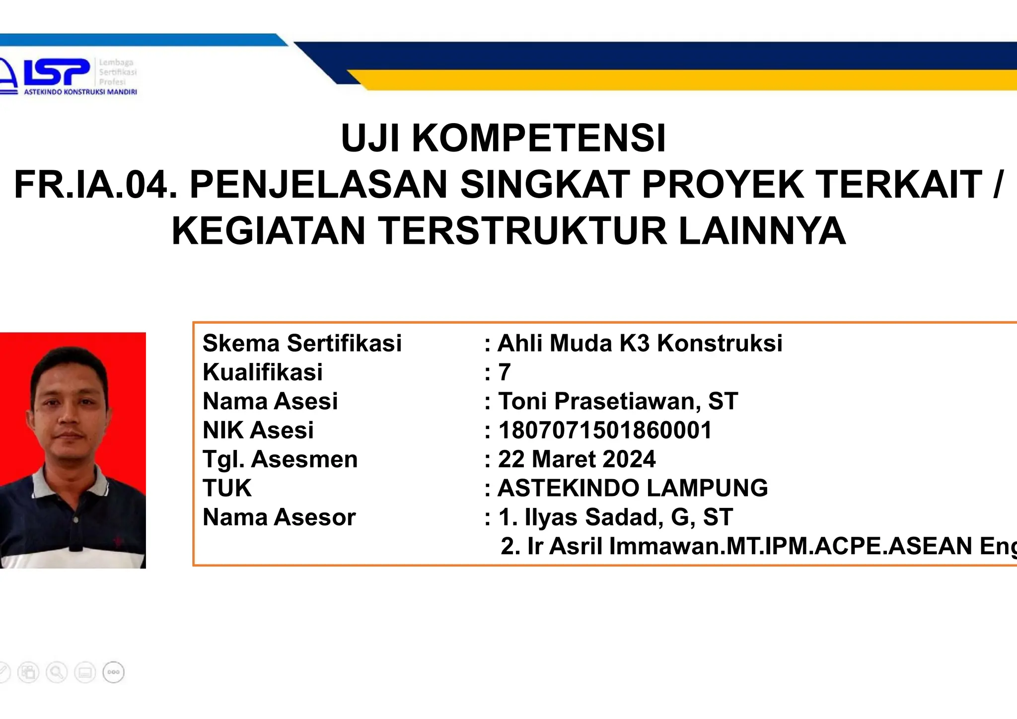 Paparan sebagai syarat mengikuti uji kompetensi skk Ahli Muda K3 Konstruksi.pdf