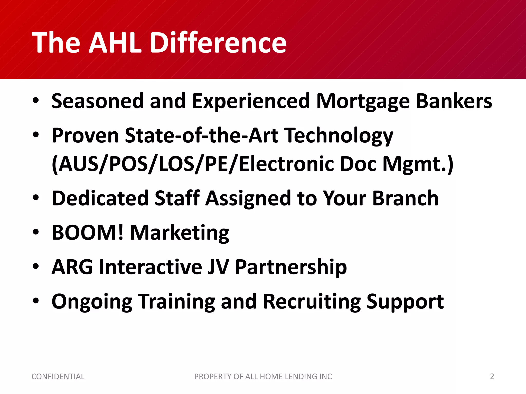 Ahl Value Proposition | PPT