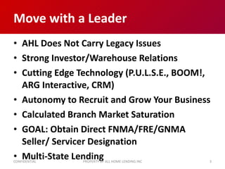 Ahl Value Proposition | PPT