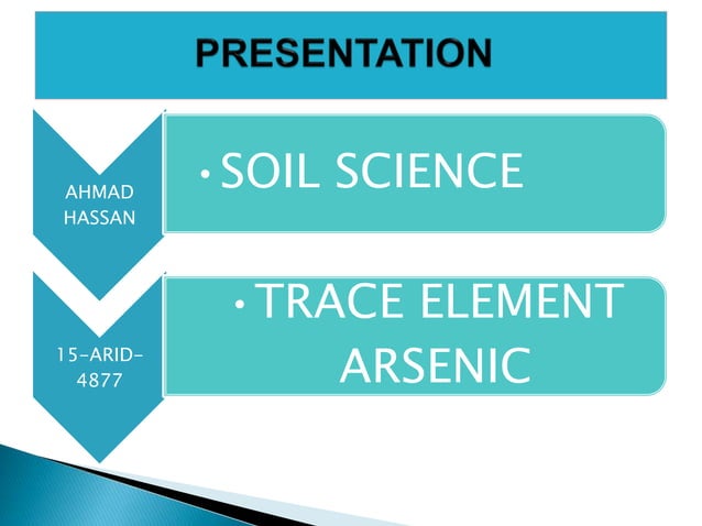 Arsenic in soil and Plants | PPT