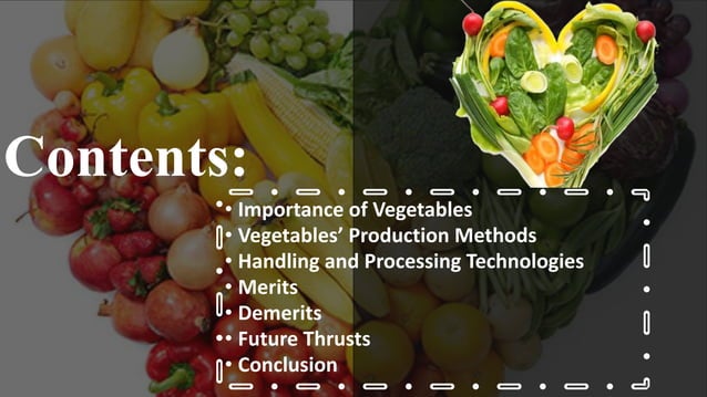 vegetables' production technologies in Pakistan | PPTX | Agriculture ...