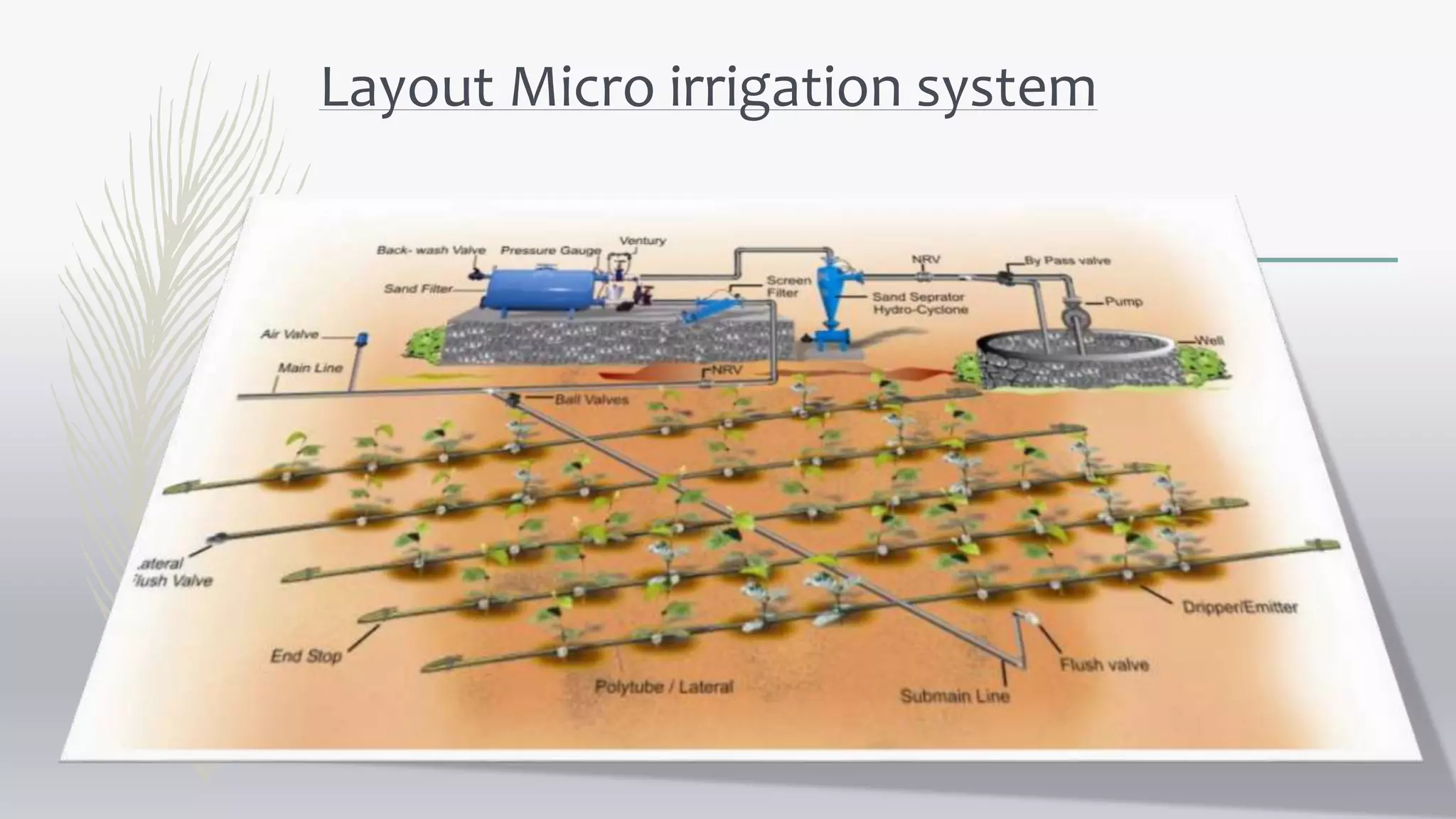 micro irrigation design detail ppt | PPTX