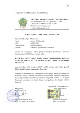 Proposal PKM-Kewirausahaan LOLOS PKM | PDF