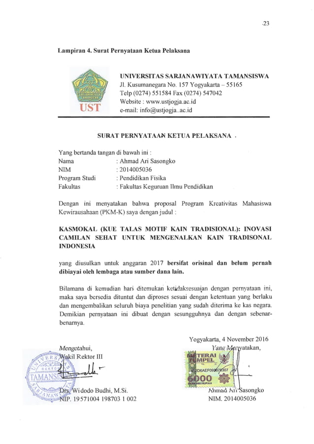 Proposal PKM-Kewirausahaan LOLOS PKM | PDF