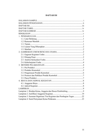 Proposal PKM-Kewirausahaan LOLOS PKM | PDF