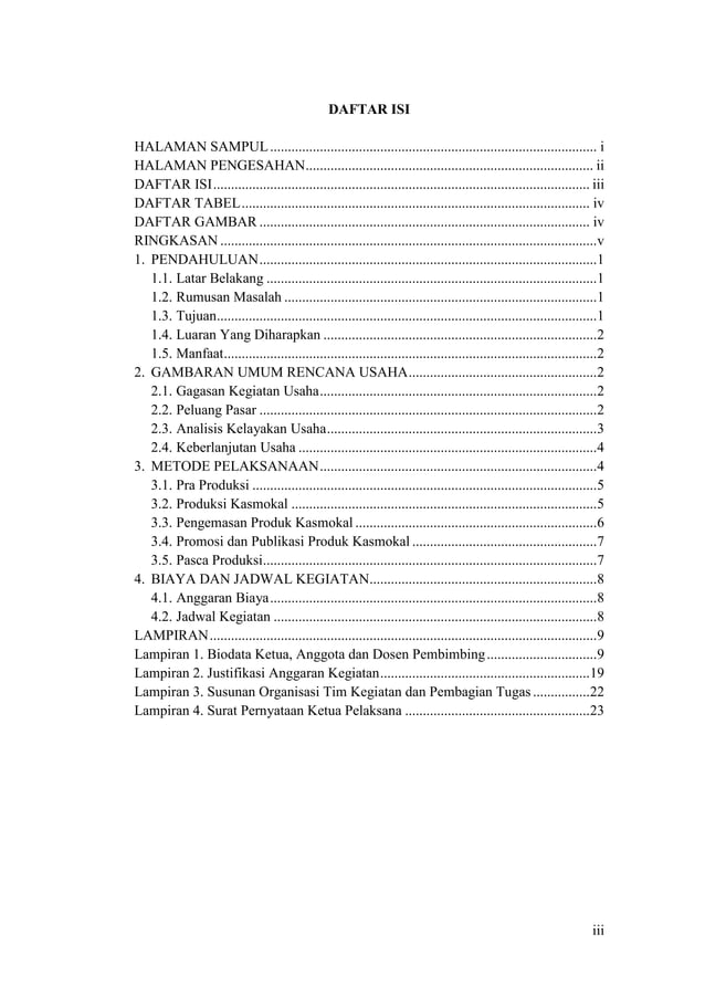 Proposal PKM-Kewirausahaan LOLOS PKM | PDF