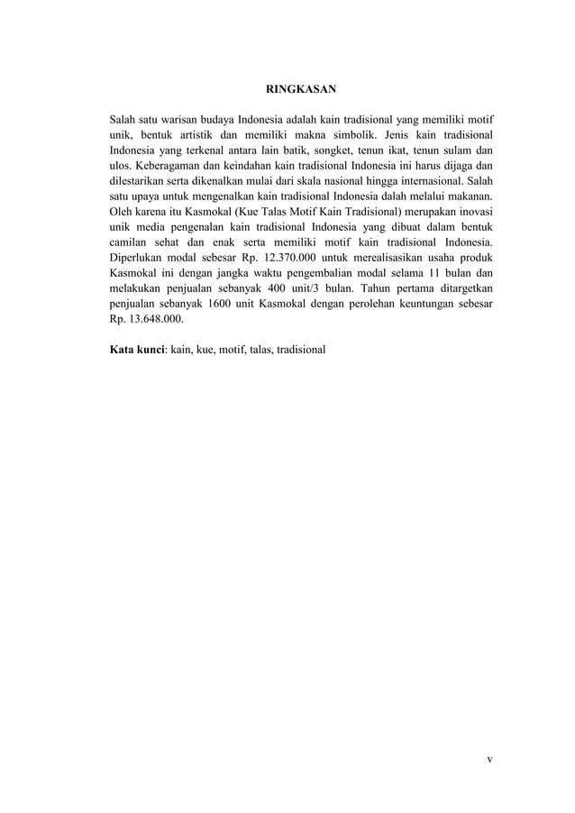 Proposal PKM-Kewirausahaan LOLOS PKM | PDF