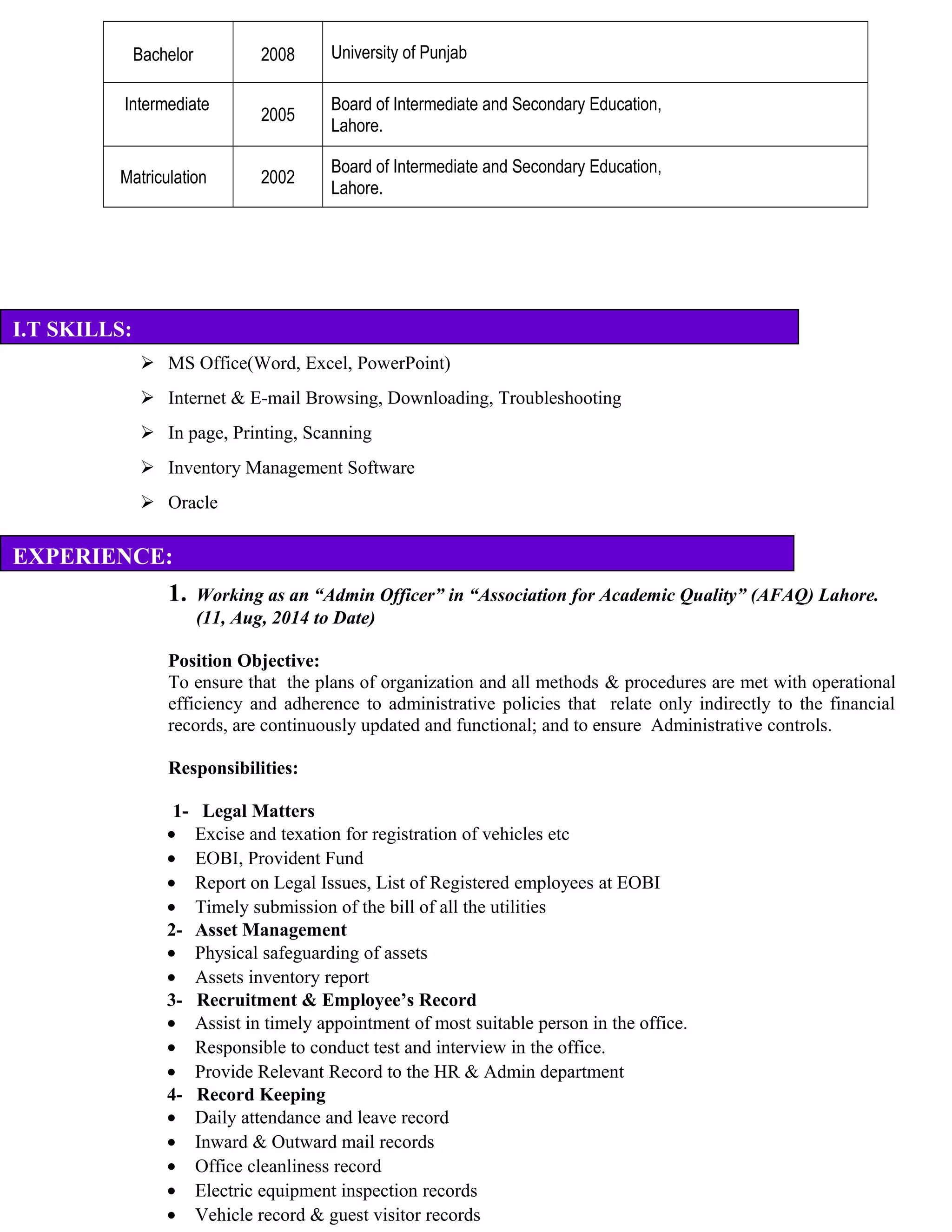 Ahmad sajjad Resume 09 04-2016 | PDF