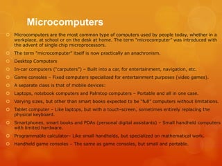 Ahmad sameer types of computer | PPTX