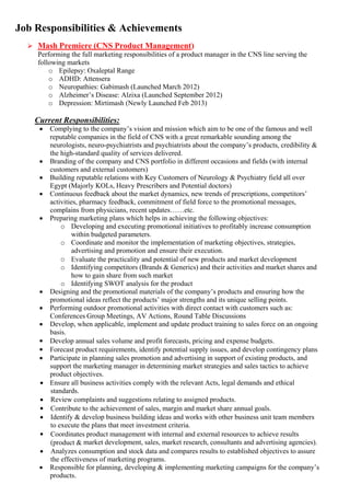 Ahmad tharwat updated mbd cv | PDF | Brain and Nervous System Disorders ...