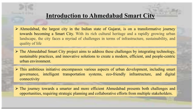 AHMEDABAD SMART CITY PRESENTATION BY AGAM & DEV | PPTX