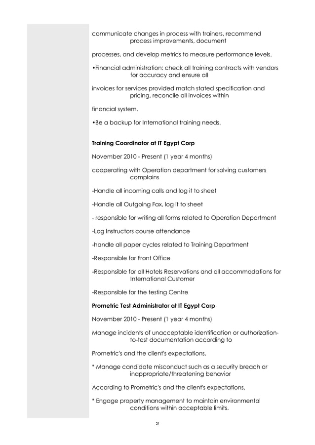 Ahmed Abbas Operations Specialist Cv1 | PDF