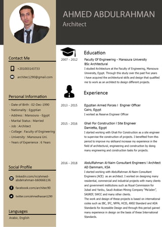 Ahmed AbdelRahman CV | PDF | Computer Software and Applications | Computing
