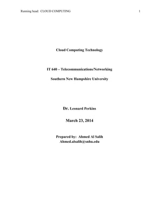 Cloud Computing Technology | PDF | Cloud Computing | Internet