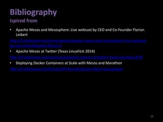 Cloud infrastructure on Apache Mesos | PPT