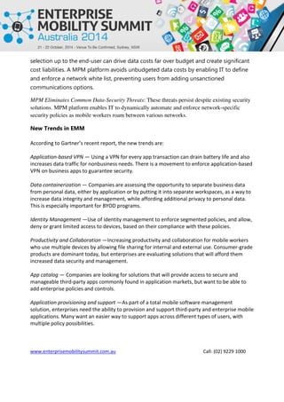 Enterprise Mobility Management (EMM) | PDF