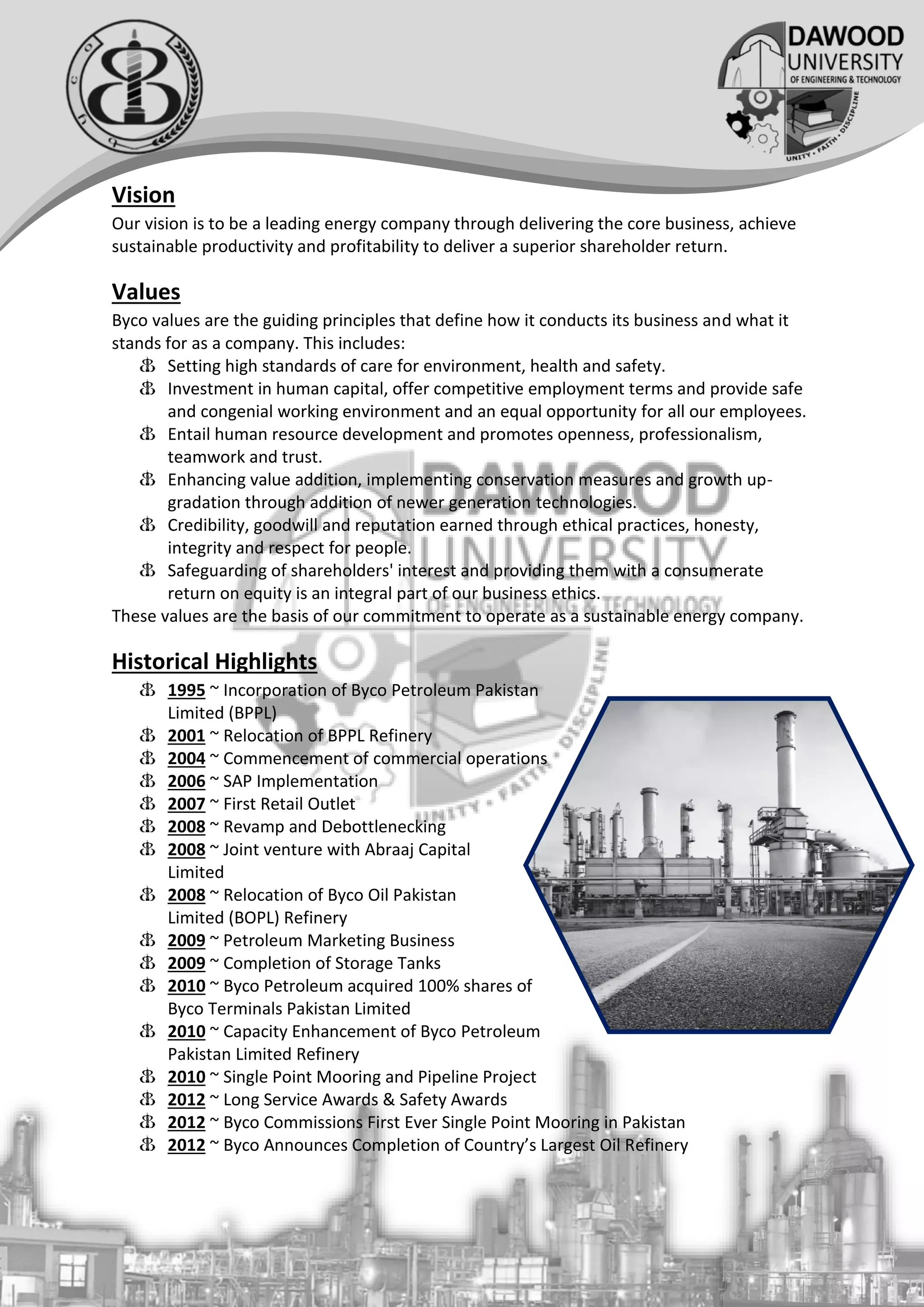 Report of Byco Petroleum | PDF