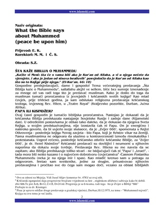Ahmed Deedat sta biblija kaze o muhammedu s.a.v.s. | PDF