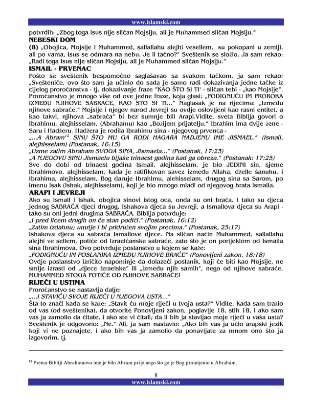 Ahmed Deedat sta biblija kaze o muhammedu s.a.v.s. | PDF