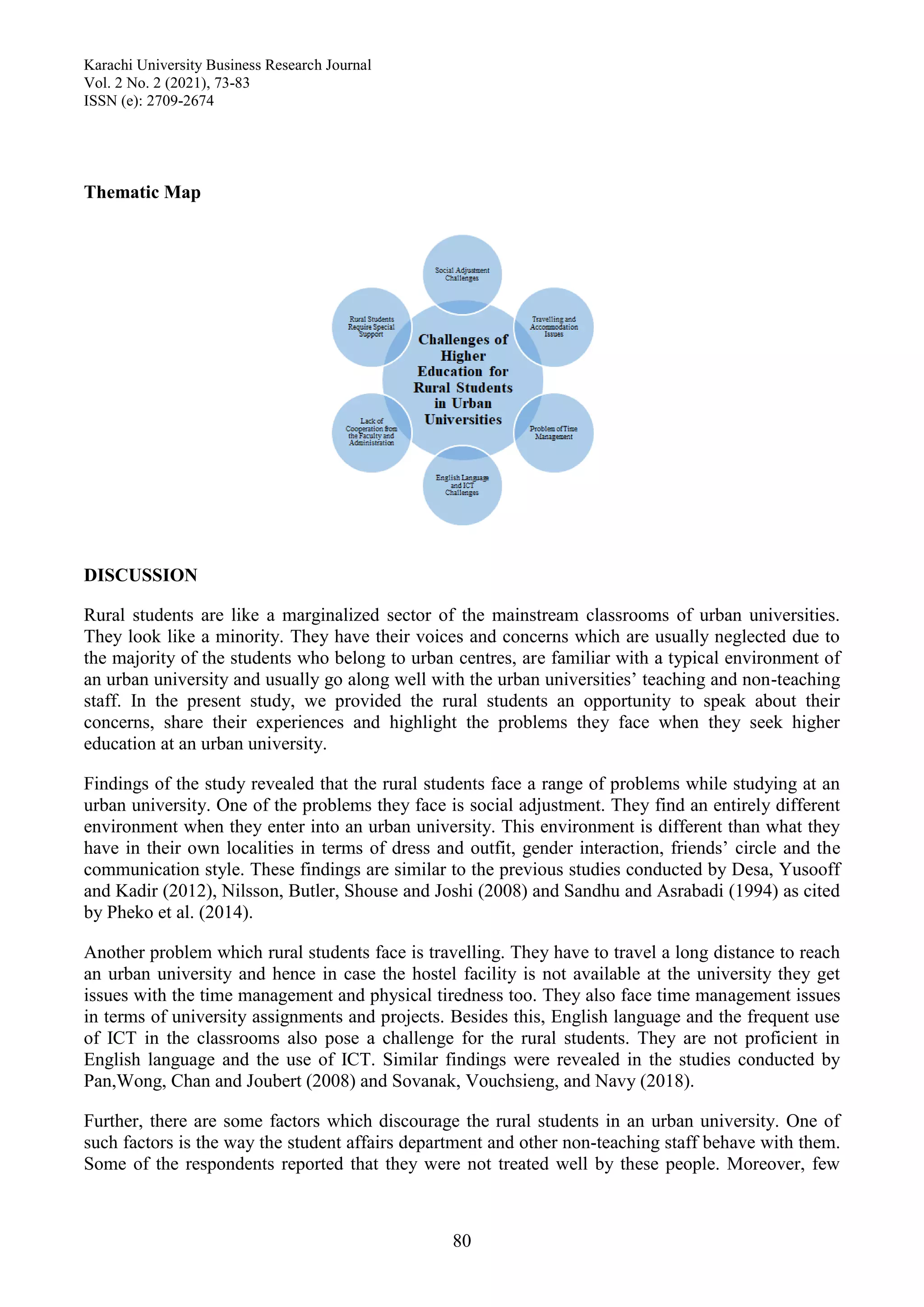 Challenges of Rural Students in Urban Universities | PDF