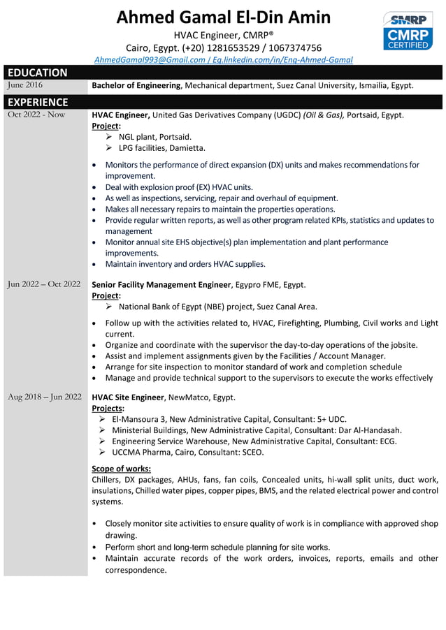 Ahmed Gamal-CV | PDF