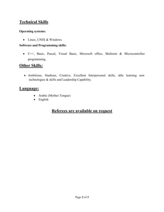 Ahmed khalid official cv | DOCX | Computing | Technology & Computing