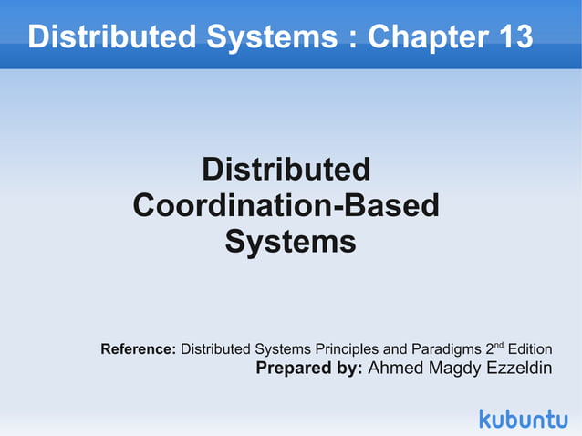 Distributed Coordination-Based Systems | PDF