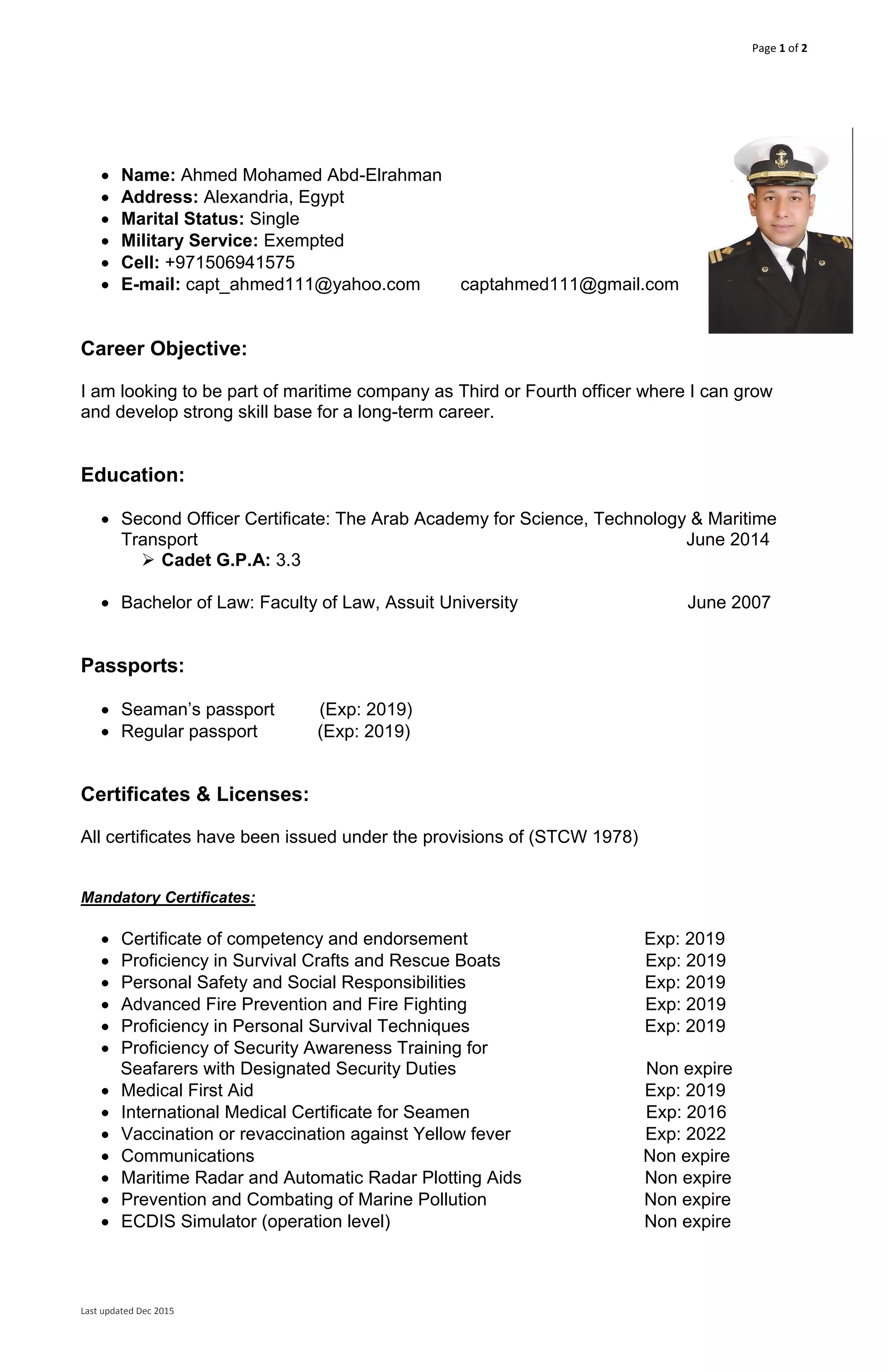 Ahmed mohamed cv | PDF