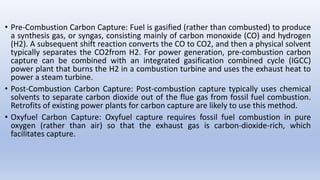 Carbon Capture and storage technologies around the world | PPTX | Power ...