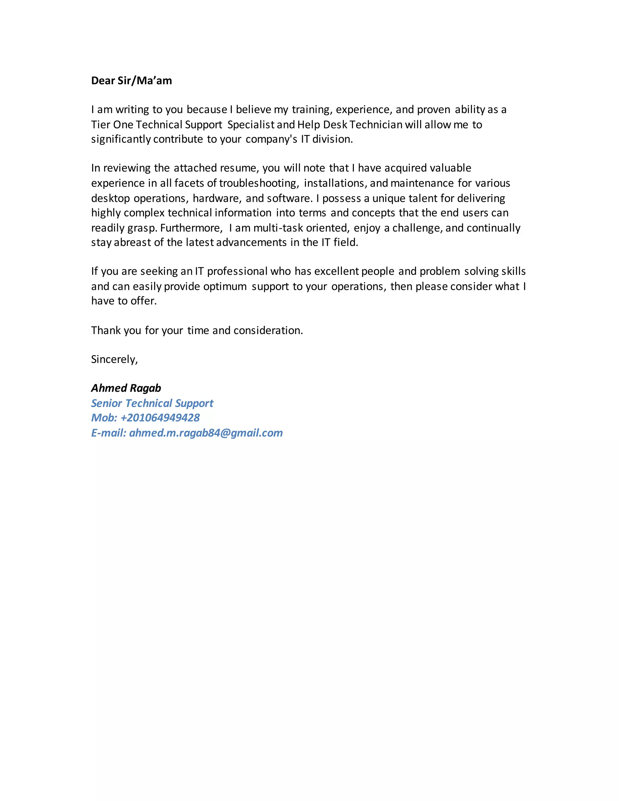 Ahmed ragab cv | PDF