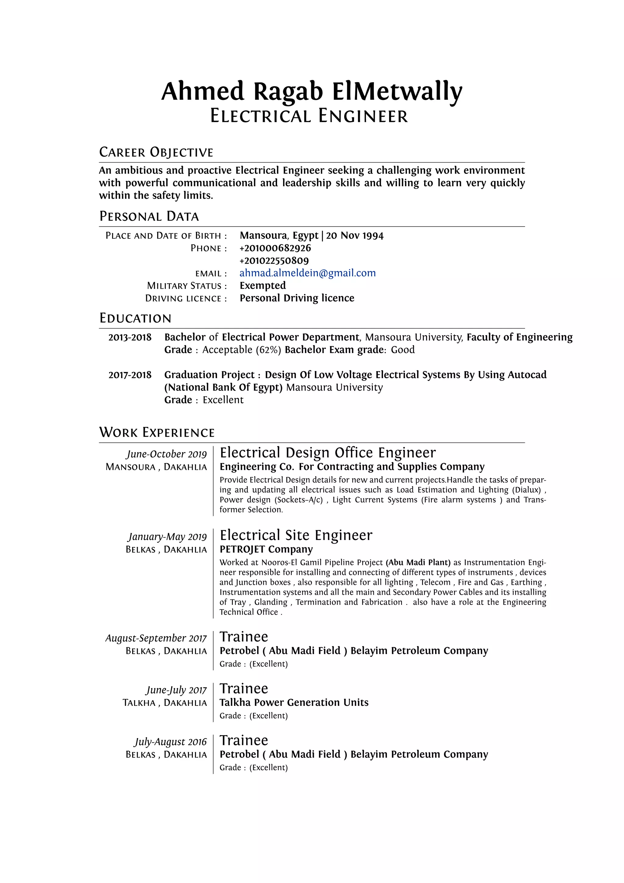 AhMed_RaGab_Cv | PDF