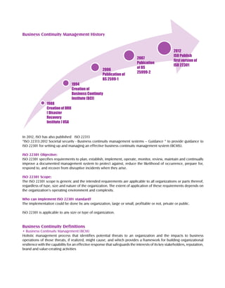 Business Continuity Management System ISO 22301:2012 An Overview | PDF | Business | Business and ...