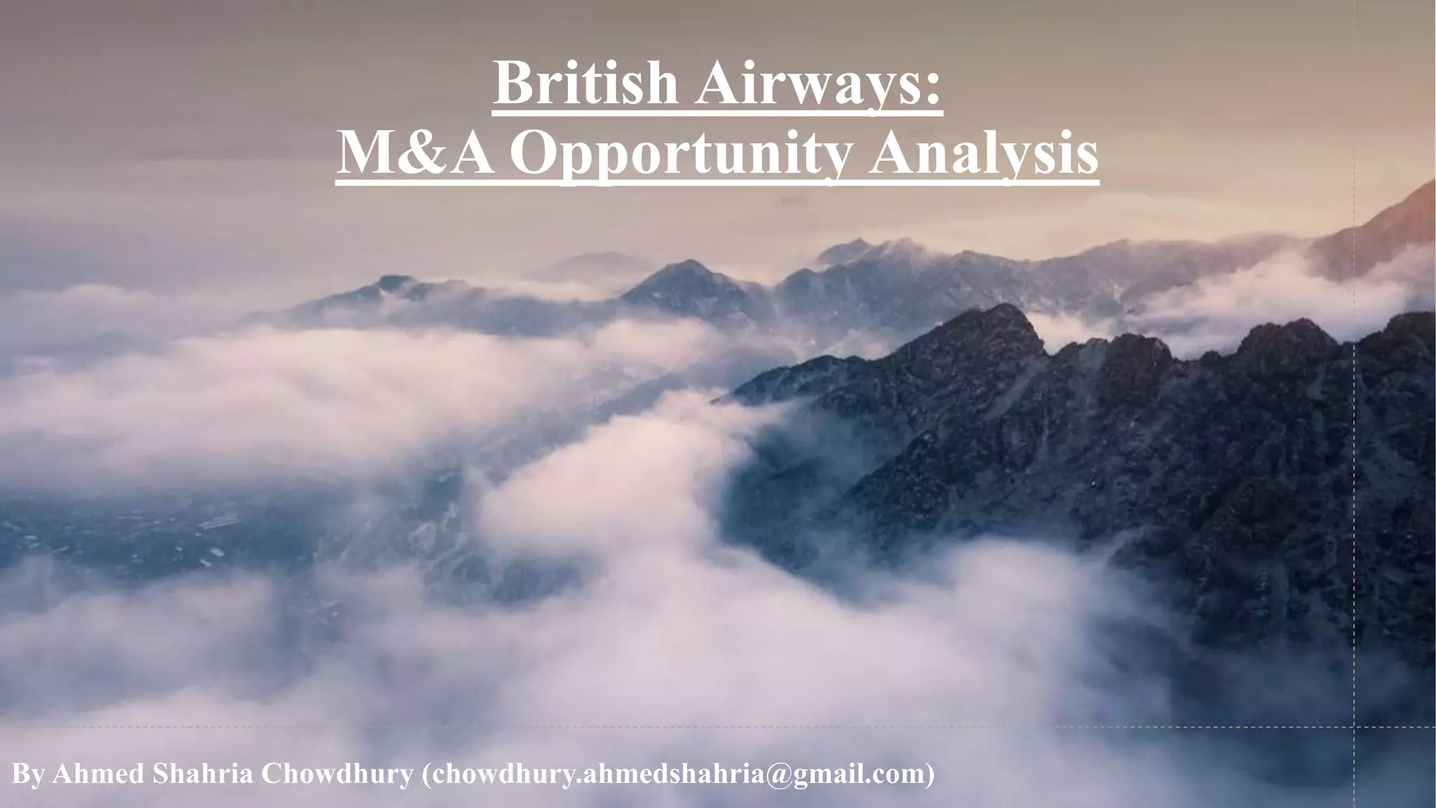 Case Study: M&A Opportunity Analysis for British Airways | PPT