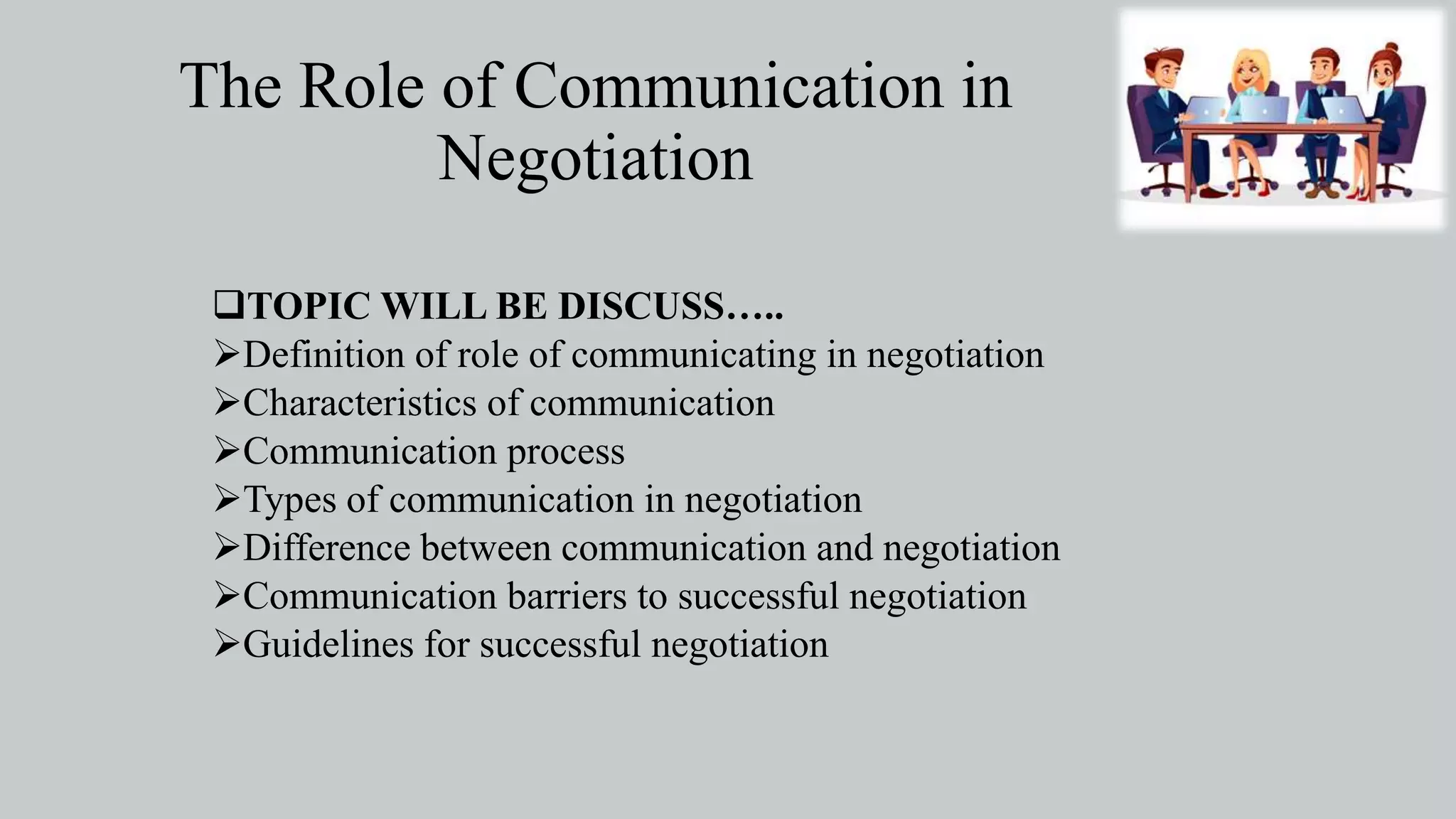 The Role of Communication in Negotiation - Ahmed sharif khan | PPTX