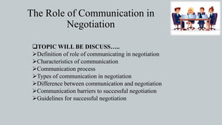 The Role of Communication in Negotiation - Ahmed sharif khan | PPTX
