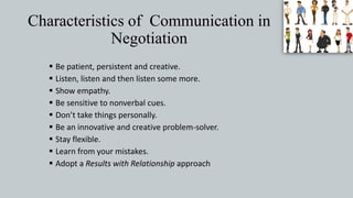 The Role of Communication in Negotiation - Ahmed sharif khan | PPTX