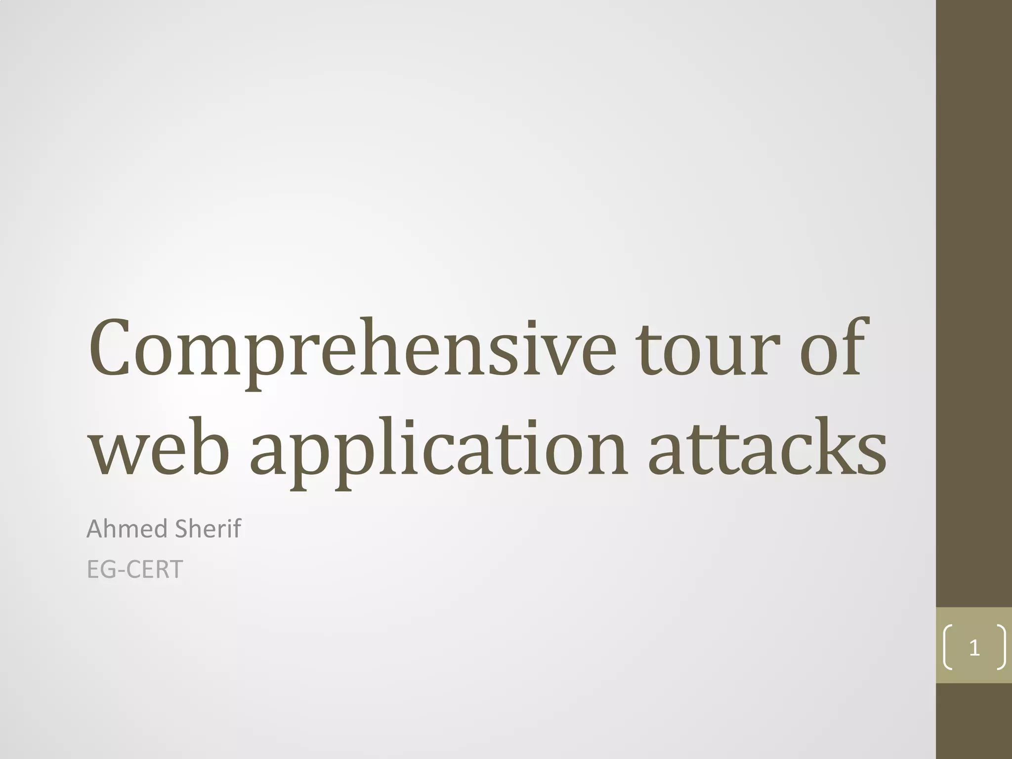 Common Web Application Attacks | PPT