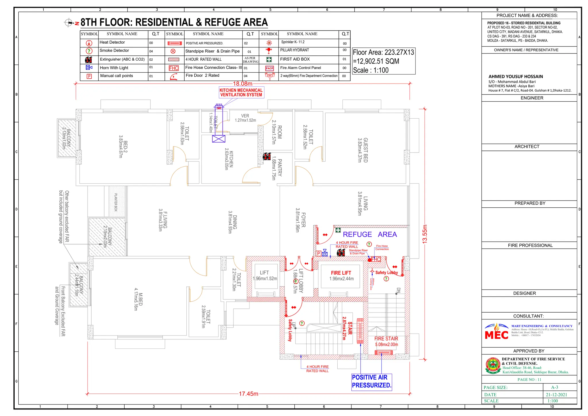 Fire safery plan of Ysuf ahmead by Bangladesh | PDF