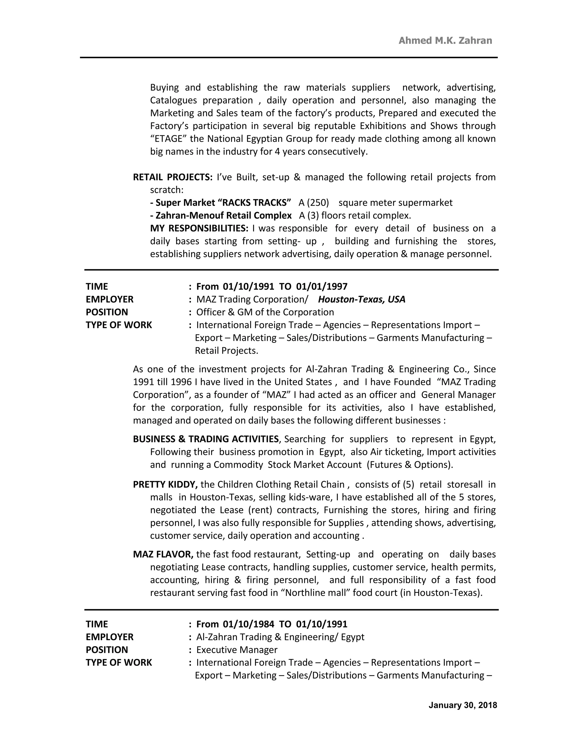 Ahmed Zahran CV | PDF