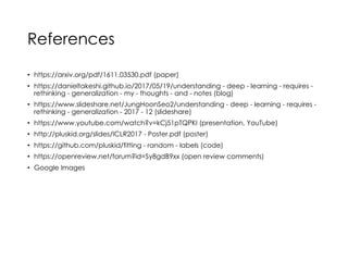 Understanding Deep Learning Requires Rethinking Generalization | PDF