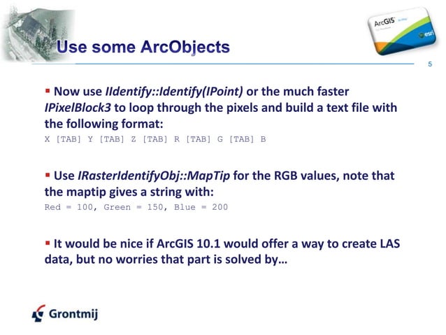 Playing around with LiDAR, AHN2, Aerial Photography and LAStools in ArcGIS 10.1 | PPTX