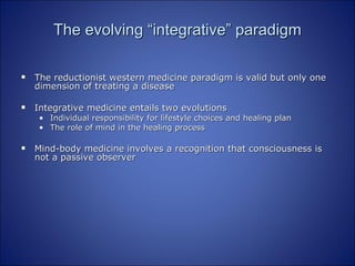 Mind-Body Approaches to Cancer - Dr. Ahn | PPT