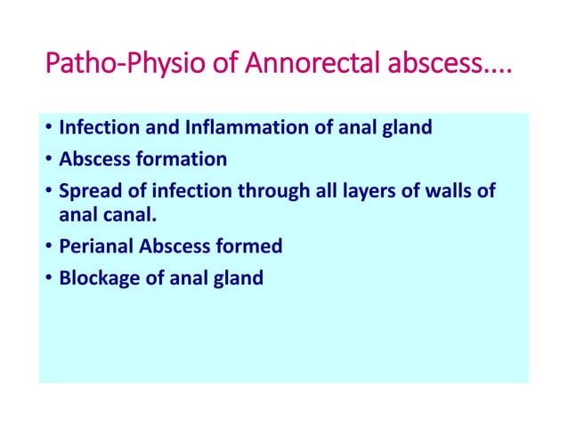 Adult health nursing anorectal abscess ppt | PPTX